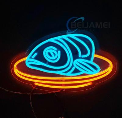China Glowing Decor LED Neon Light Crayfish Crab Seafood Advertising Sign for sale