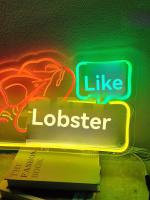 China Glowing Decor LED Neon Light Crayfish Crab Seafood Advertising Sign for sale