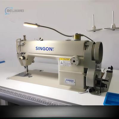 China New Industrial Lock Stitch Sewing Machine Automatic High-Speed Flat-Bed Single Needle 5mm Stitch Length Metal Engine Home Use for sale