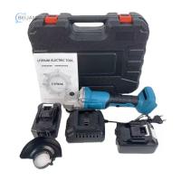 China Lithium Battery Compatible Cordless 220v Industrial Cutting and Grinding Tool Set Angle Grinder Brushless Motor for sale