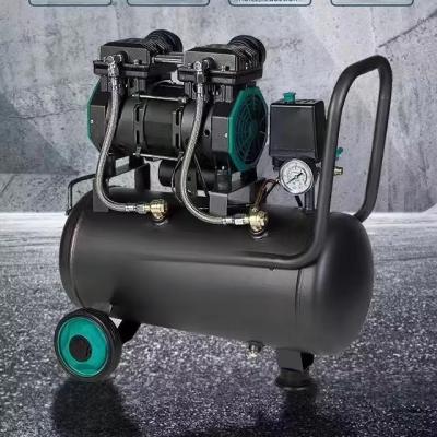 China Air Pump Small 220V Oil-free Silent Mini Woodworking Spray Paint Outlet Piston Fixed air Compressor for sale