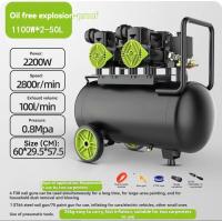 China Air Pump Small 220V Oil-free Silent Mini Woodworking Spray Paint Outlet Piston Fixed air Compressor for sale