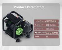 China Silent air Compressor Black 30l 1500w 8 bar Oil-free air Compressor for sale