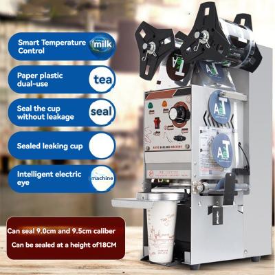 China Automatic Sealing Machine for Milk Tea Cups Pulp 90 Paper Plastic Dual-use for sale