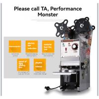 China Automatic Sealing Machine for Milk Tea Cups Pulp 90 Paper Plastic Dual-use for sale