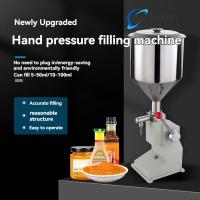 China Small hand pressed paste liquid filling machine, beverage quantitative filling machine for sale