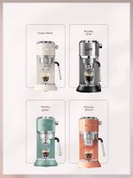 China Semi Automatic Italian Coffee Machine Stainless Steel Milk Frother (apricot Color) for sale