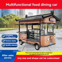 China Mobile Food and Fast Food Cart Multi-Functional Snack Cart Scenic Area Mobile Breakfast Milk Tea Cold Drinks Barbecue for sale