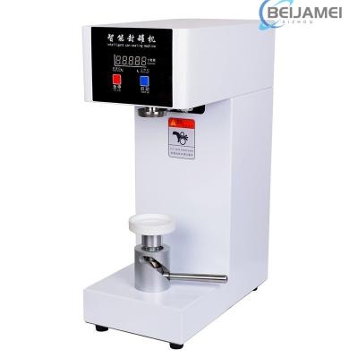 China Semi Automatic Sealing Machine, PET Bottle Can Sealing Machine, Beverage Cup Sealing Machine for sale