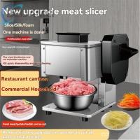 China Electric Meat Slicer Fully Automatic Stainless Steel Blade Adjustable Thickness Meat Vegetable Cutting for sale