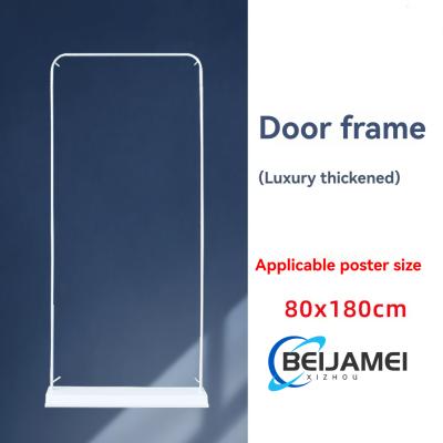 China Door Type Roll up Banner Display Stand, Poster Stand, Floor Standing Display of Aluminum Alloy for sale