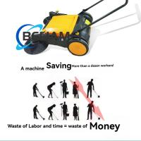 China Factory Workshop Warehouse Hand Push Non Powered Small Sweeping and Cleaning Vehicle for sale