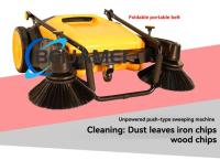 China Factory Workshop Warehouse Hand Push Non Powered Small Sweeping and Cleaning Vehicle for sale