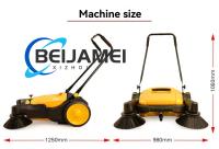 China Factory Workshop Warehouse Hand Push Non Powered Small Sweeping and Cleaning Vehicle for sale