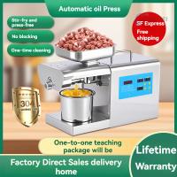 China Home Fully Automatic Multifunctional Stainless Steel Intelligent Home Peanut Commercial Hot and Cold New Oil Press for sale