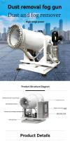 China Industrial Vehicle Mounted Mobile Construction Site Environmental protection Dust and Mist Removal Cannon Machine for sale