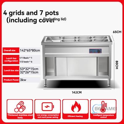 China Counter Style Commercial Stainless Steel Fast Food Vending Machine, Electric Heating Canteen, Restaurant for sale