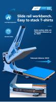 China Push Pull Flat Hot Stamping Machine T-shirt Clothing DIY Hot Press Machine 23 * 30 for sale