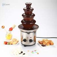 China Compact Four Layer Chocolate Fountain Machine Baking Hotel Small Chocolate Waterfall Melting Spray Machine for sale