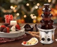 China Compact Four Layer Chocolate Fountain Machine Baking Hotel Small Chocolate Waterfall Melting Spray Machine for sale