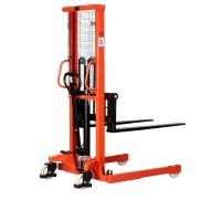 China Leg Width Adjustable Manual Electric Hydraulic Stacker Forklift 1t2t  Lifting Stacke for sale