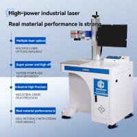 China Fiber Laser Marking Machine, Stainless Steel Label Engraving Machine for sale