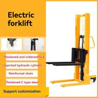 China Cross-border Ride-on Electric Forklift Manufacturer 1t1.5t2t Warehouse Ride-on Pallet Stacker for sale