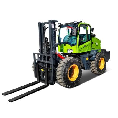 China Side Shift Diesel Forklift Four-wheel Drive Off-road Forklift 3t4t5t6t Handling Loading Multifunctional Lifting Crane for sale