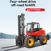 China Side Shift Diesel Forklift Four-wheel Drive Off-road Forklift 3t4t5t6t Handling Loading Multifunctional Lifting Crane for sale