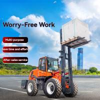 China Outdoor Diesel Forklift 3t4t5t6t Four-wheel Drive Mountain Hydraulic Handling Vehicle for sale