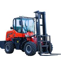 China Integrated Diesel Internal Combustion Tail Crane Hydraulic Handling Forklift 3t4t5t6t Off-road Forklift Four-wheel Drive for sale