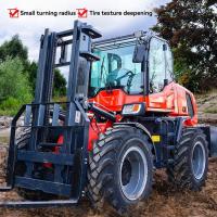 China Integrated Diesel Internal Combustion Tail Crane Hydraulic Handling Forklift 3t4t5t6t Off-road Forklift Four-wheel Drive for sale