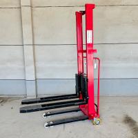 China Small Electric Lift Truck Forklift Manual Lifting Charging Push up Forklift Handling Stacking Height for sale