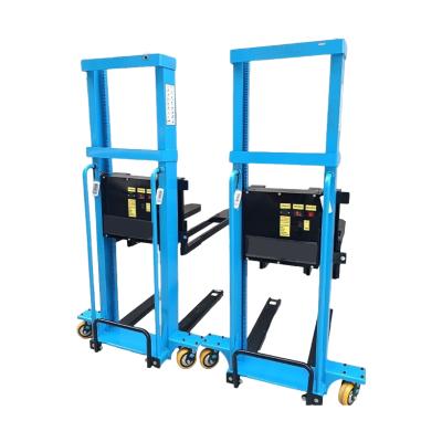 China Customizable Portable Electric Forklift 0.5t1t Electric Lift Truck Remote Control Loading Unloading Stacker Truck Small Forklift for sale