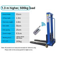 China Customizable Portable Electric Forklift 0.5t1t Electric Lift Truck Remote Control Loading Unloading Stacker Truck Small Forklift for sale