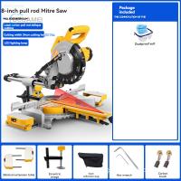 China 8-inch Automatic Motorized Telescopic Straight Single Bevel Saw with Aluminum Boundary and Machine for sale