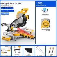 China 8-inch Automatic Motorized Telescopic Straight Single Bevel Saw with Aluminum Boundary and Machine for sale