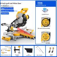 China Automatic 8-inch Pull Rod Oblique Cutting Saw with Motor 1.7kW Power 220V Voltage Aluminum Machine for sale