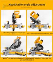 China Automatic 8-inch Pull Rod Oblique Cutting Saw with Motor 1.7kW Power 220V Voltage Aluminum Machine for sale