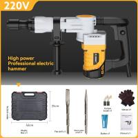 China Professional 220V Electric Demolition Hammer - 1200W High Power, 25J Impact for Industrial Slotting & Concrete Removal for sale