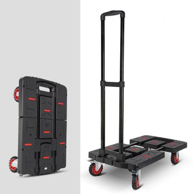 China Folding Outdoor Camping Cart - 400lbs Load Capacity, 10cm TPE Tank Wheels, 58.5*40*16.5cm Folded Size for sale