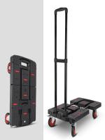 China 5-Wheel Foldable Trolley Cart - 400lbs Capacity, 104cm Height, Ideal for Camping, Grocery  Home Use for sale