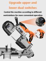 China 1100W Portable Handheld Band Saw, 45° Precision Cutting Machine for Metal Wood Steel, Dust-Free,with Dual Switch Design for sale