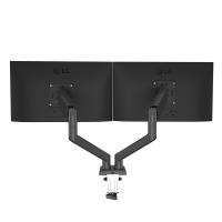 China Dual Monitor Mount, Mechanical Arm for 2 Screens, Aluminum Alloy Structure, Smooth Height Adjustment for Neck Relief for sale
