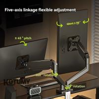 China 20000 Times Fatigue Test Dual Monitor Stand, Gas Spring Dynamic Hover, Universal Desktop Mount for Two Monitors for sale