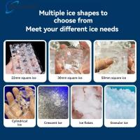 China Ice Maker, Commercial Milk Tea Shop, Bar, KTV, square Ice Crescent Ice Maker for sale