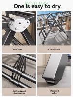 China Folding clothes rack/mobile clothes rack/indoor clothes rack/outdoor mobile clothes rack/quilt drying artifact for sale