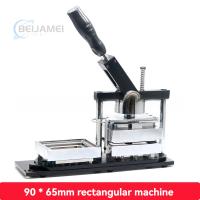 China Rectangular Plastic Refrigerator Badge Sticking Machine Rotating 80x53 & 90x65 Square Magnet Bar for sale