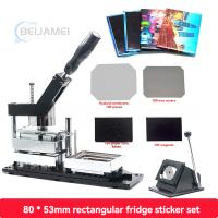 China Rectangular Refrigerator Badge Sticking Machine with Gear Core Components (80x53 & 90x65mm) for sale