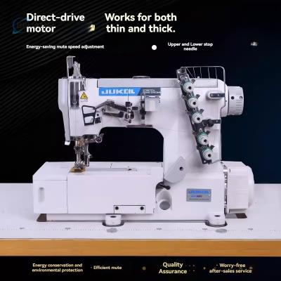 China 3 Needles 5 Thread Interlock Sewing Machine Automatic Left Cutter Tape Binding Interlock Sewing Machine for sale
